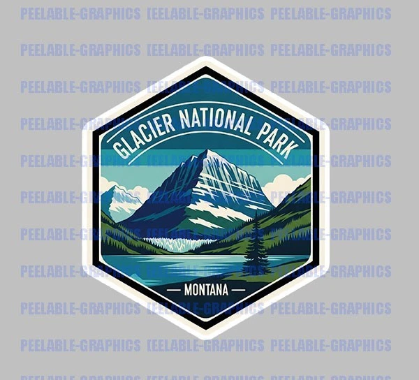 DOPASTICKER Glacier National Park Sticker Phone Sticker, Latop Sticker ...