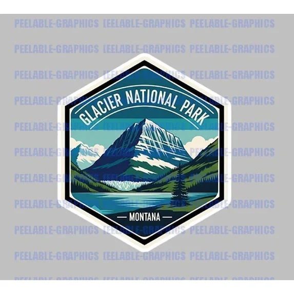 DOPASTICKER Glacier National Park Sticker Phone Sticker, Latop Sticker ...