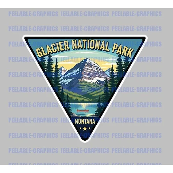 DOPASTICKER Glacier National Park Sticker Phone Sticker, Latop Sticker ...