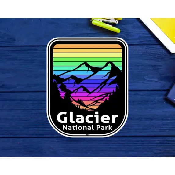 DOPASTICKER Glacier National Park Sticker Washington Montana Cana.Da ...