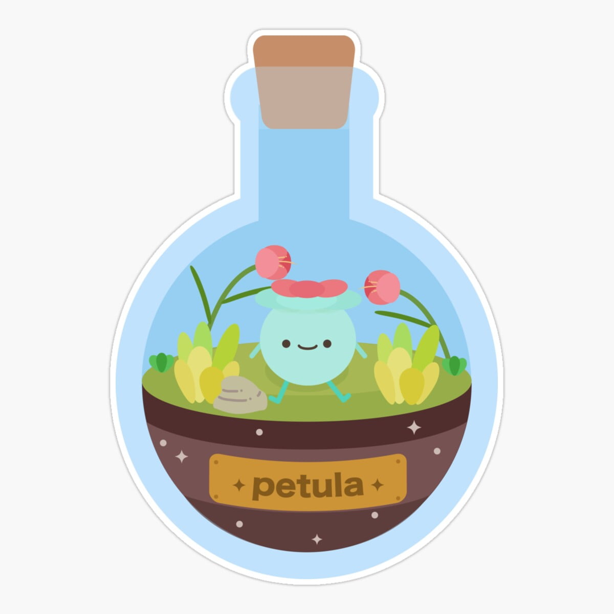 DOPASTICKER Glimmyglobe Petula Sticker, Phone Sticker Water Bottle ...