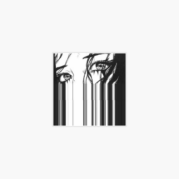 DOPASTICKER Glitch Eye Art Sticker, Phone Sticker Water Bottle Sticker ...