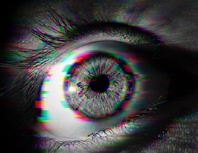DOPASTICKER Glitch Eye Sticker Trippy Psychedelic Illuminati Weird ...