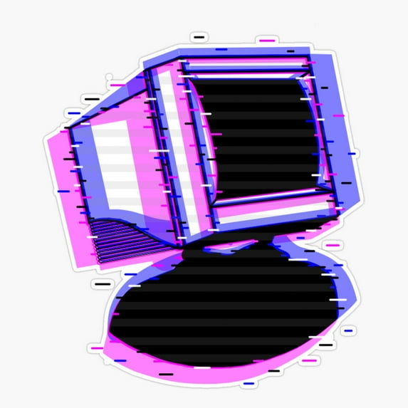 DOPASTICKER Glitchy Tv Head Sticker, Phone Sticker Water Bottle Sticker ...
