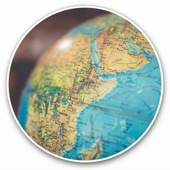 DOPASTICKER Globe Sphere Earth Planet Map Cool Gift Decorative Laptop ...