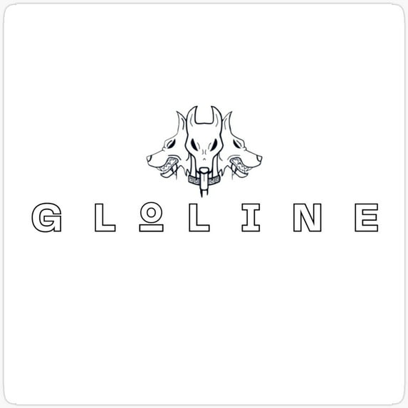 DOPASTICKER Gloline Logo (Transparent Black) Sticker, Waterproof ...