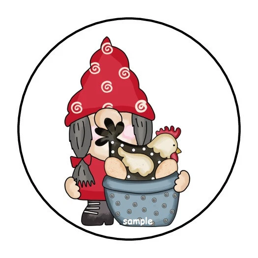 DOPASTICKER Gnome Farm Life Stickers Chicken Hen Eggs Phone Decal Water ...