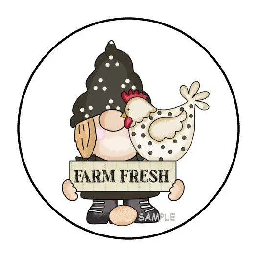DOPASTICKER Gnome Farm Life Stickers Farm Fresh Chicken Phone Decal ...