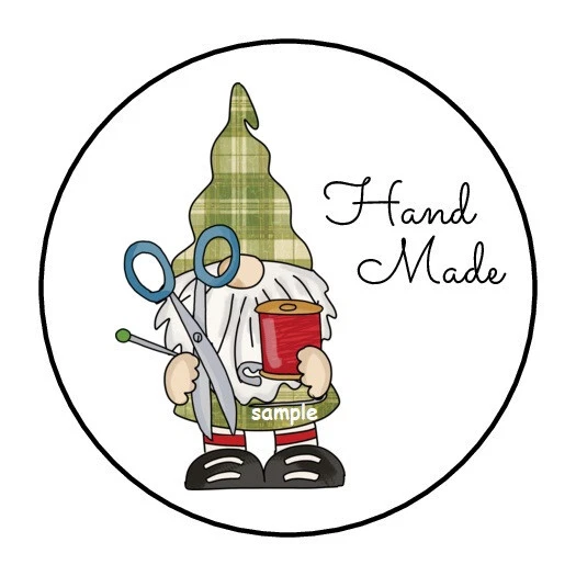 DOPASTICKER Gnome Hand Made Stickers Handmade Sewing Phone Decal Water ...