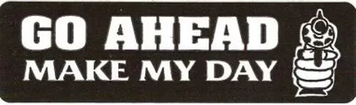 DOPASTICKER Go Ahead Make My Day Sticker Hard Hat Sticker Laptop ...