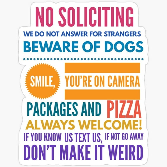 DOPASTICKER Go Away Nooliciting House Dã£Â©Cor Decoration Outdoor ...