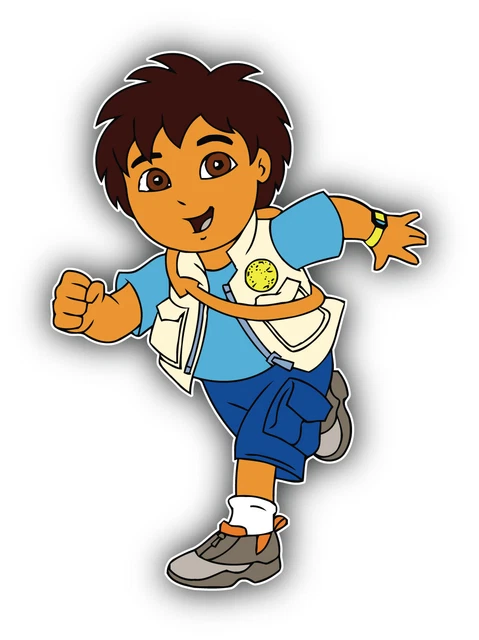 DOPASTICKER Go Diego Go Cartoon Sticker Decal Phone Decal Water Bottle ...