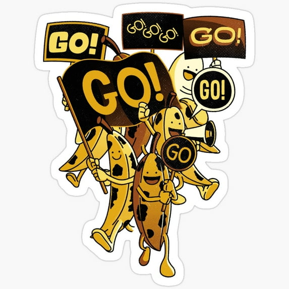 DOPASTICKER Go Go Go Bananas Perfect Gift Everyone Phone Sticker, Latop ...