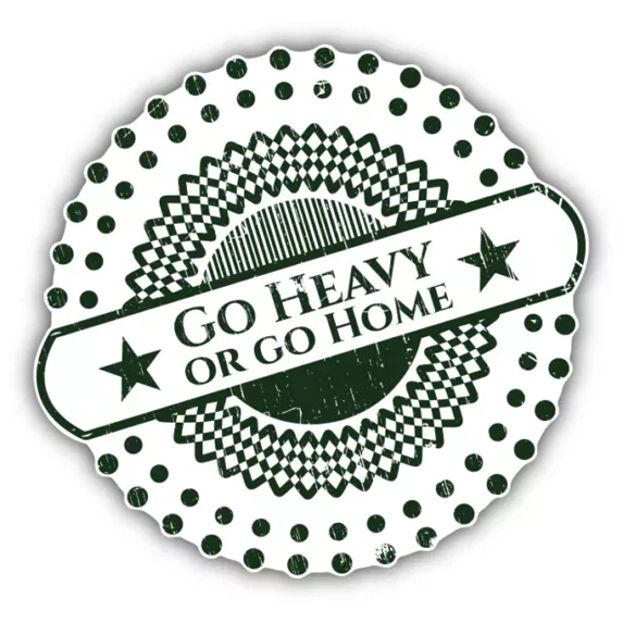 DOPASTICKER Go Heavy Or Go Home Sticker Decal Phone Decal Water Bottle ...