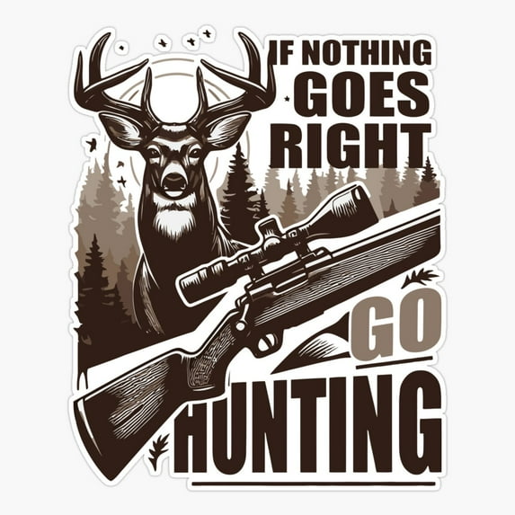 DOPASTICKER Go Hunting Sticker, Phone Sticker Water Bottle Sticker Car ...