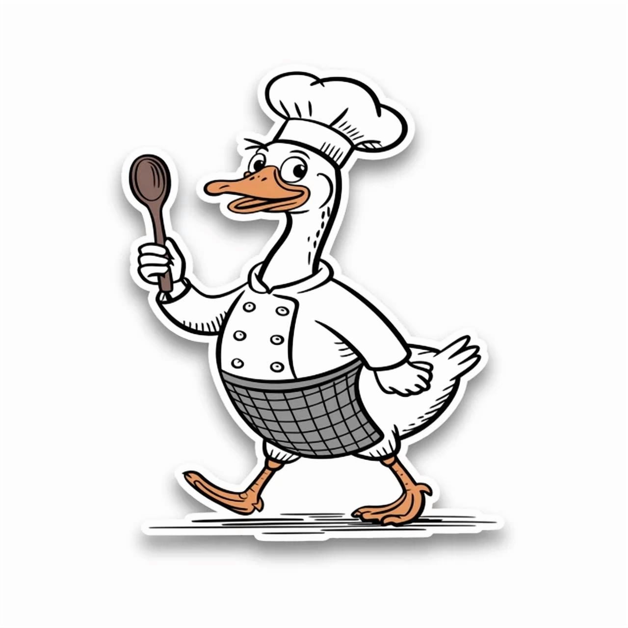 DOPASTICKER Go.Ose Bird Chef Cook Sticker Decal Car Window Scrapbook ...