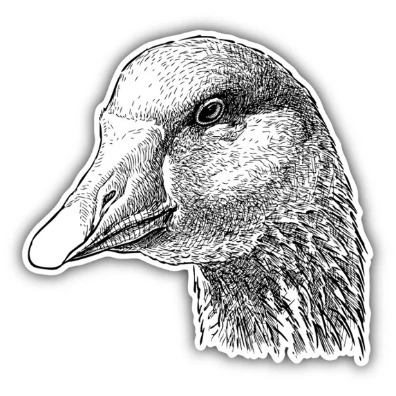 DOPASTICKER Go.Ose Head Sketch Car Sticker Phone Water Bottle Stickers ...