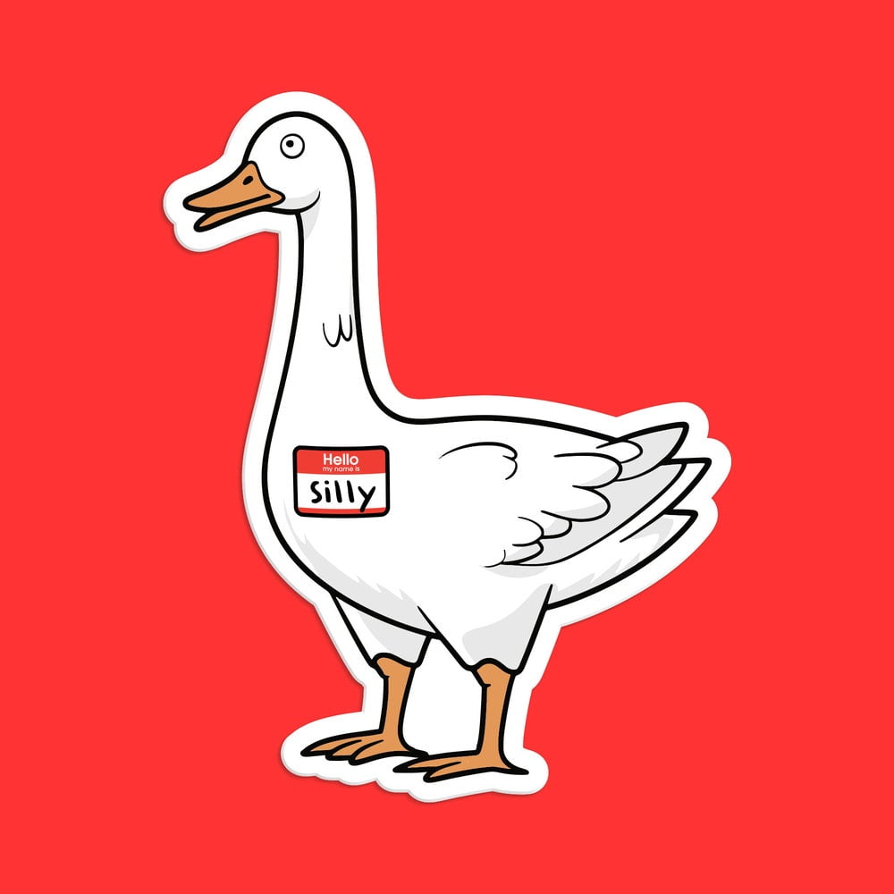 DOPASTICKER Go.Ose Sticker, Go.Ose Decal, Quirky Animal Art, Cartoon ...