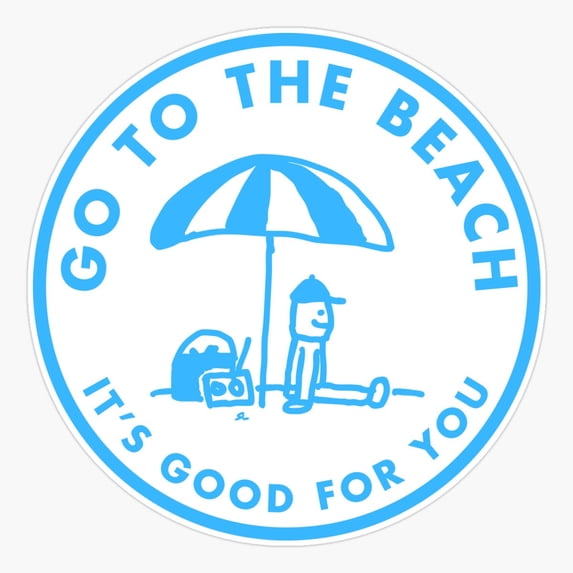 DOPASTICKER Go To The Beach', Sticker, Phone Sticker Car Stickers ...
