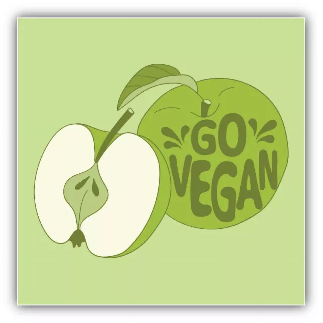 DOPASTICKER Go Vegan Slogan Sticker Decal Phone Decal Water Bottle ...