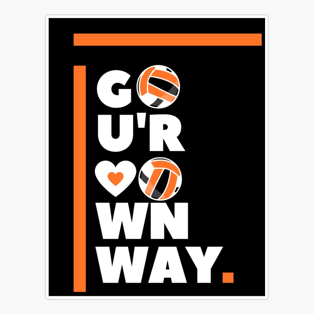 DOPASTICKER Go Your Own Way Sticker, Phone Sticker Car Stickers ...