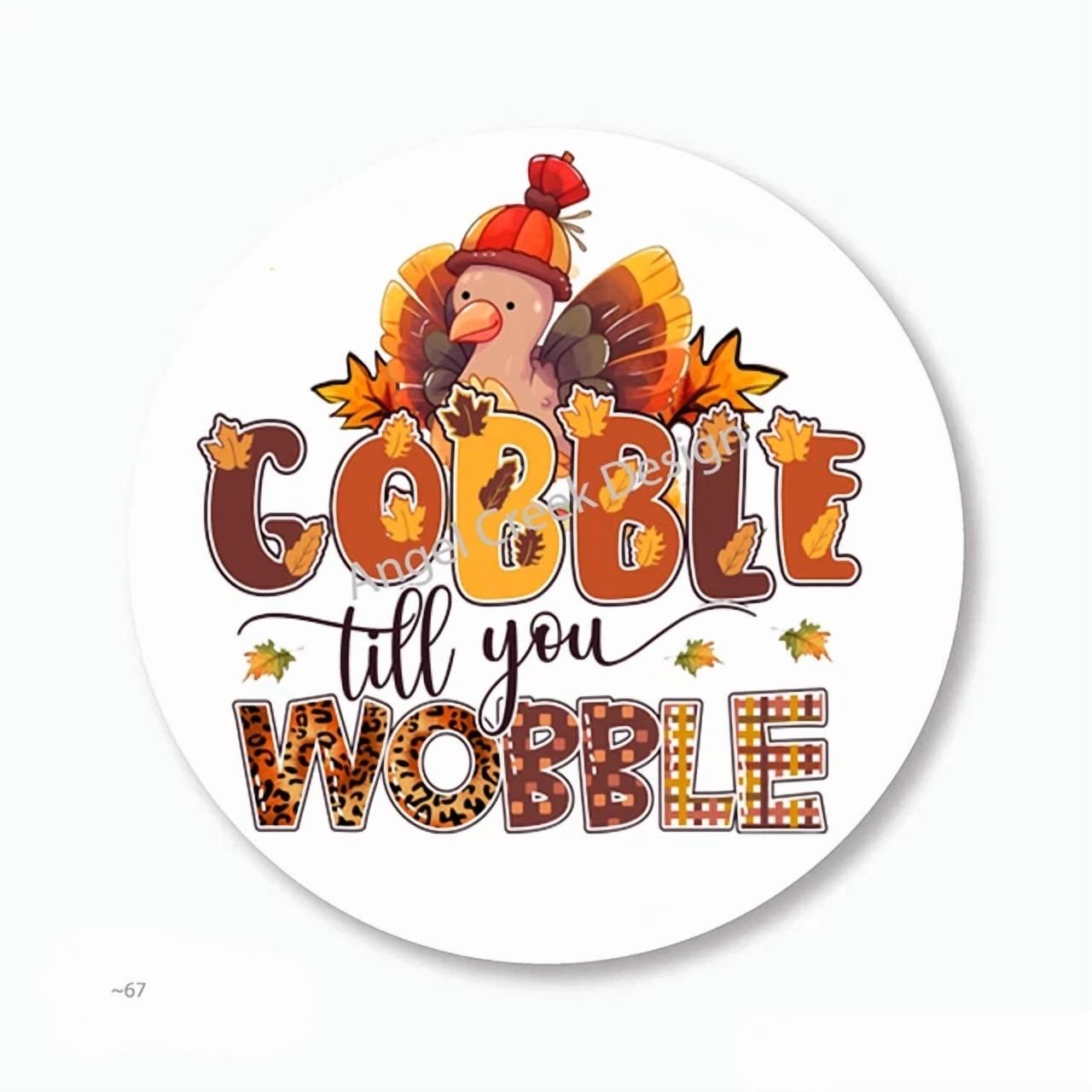 DOPASTICKER Gobble Til You Wobble Scrapbook Stickers Thanksgiving Phone ...