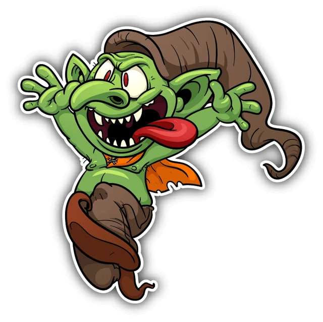 DOPASTICKER Goblin Crazy Cartoon Car Sticker Phone Decal Water Bottle ...