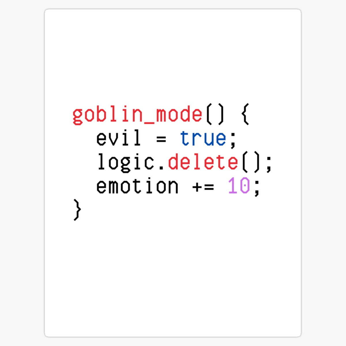 DOPASTICKER Goblin Mode Algorithm Software For Programmers, Hackers ...