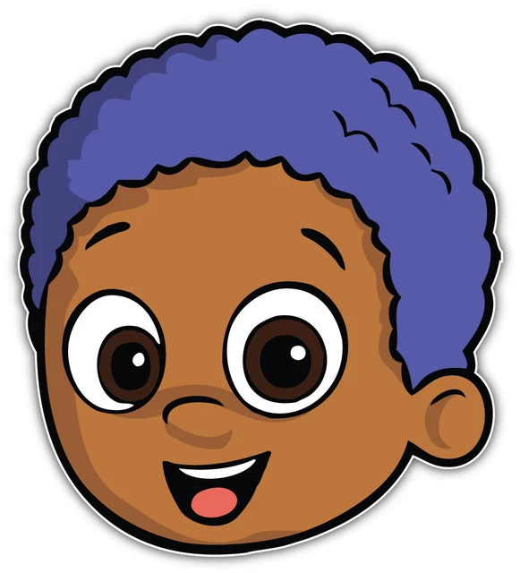 DOPASTICKER Goby Face Bubble Guppies Cartoon Sticker, Phone Decal Water ...