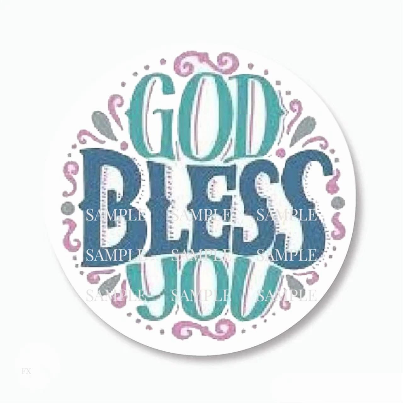 DOPASTICKER God Bless You Scrapbook Stickers Phone Decal Water Bottle ...