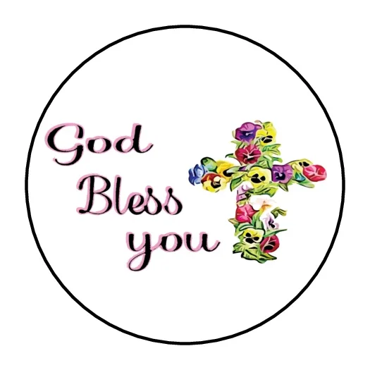 DOPASTICKER God Bless You Stickers Floral Cross Flowers Phone Decal ...