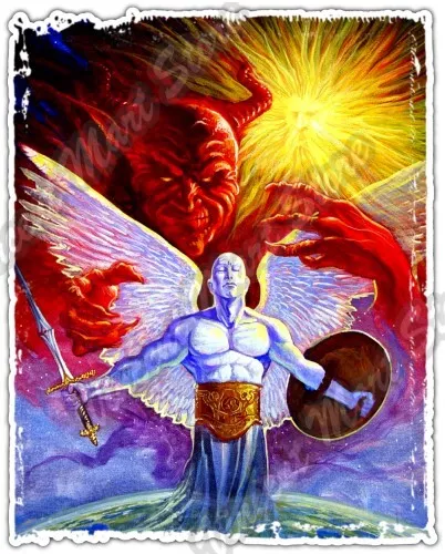 DOPASTICKER God Evil Angel Devil Warrior Fantasy Hell Car Sticker Decal ...