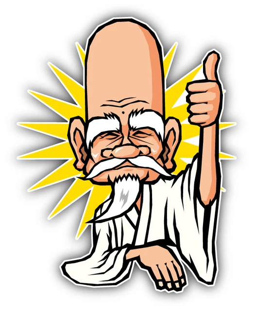 DOPASTICKER God Good Job Cartoon Sticker Decal Phone Decal Water Bottle ...