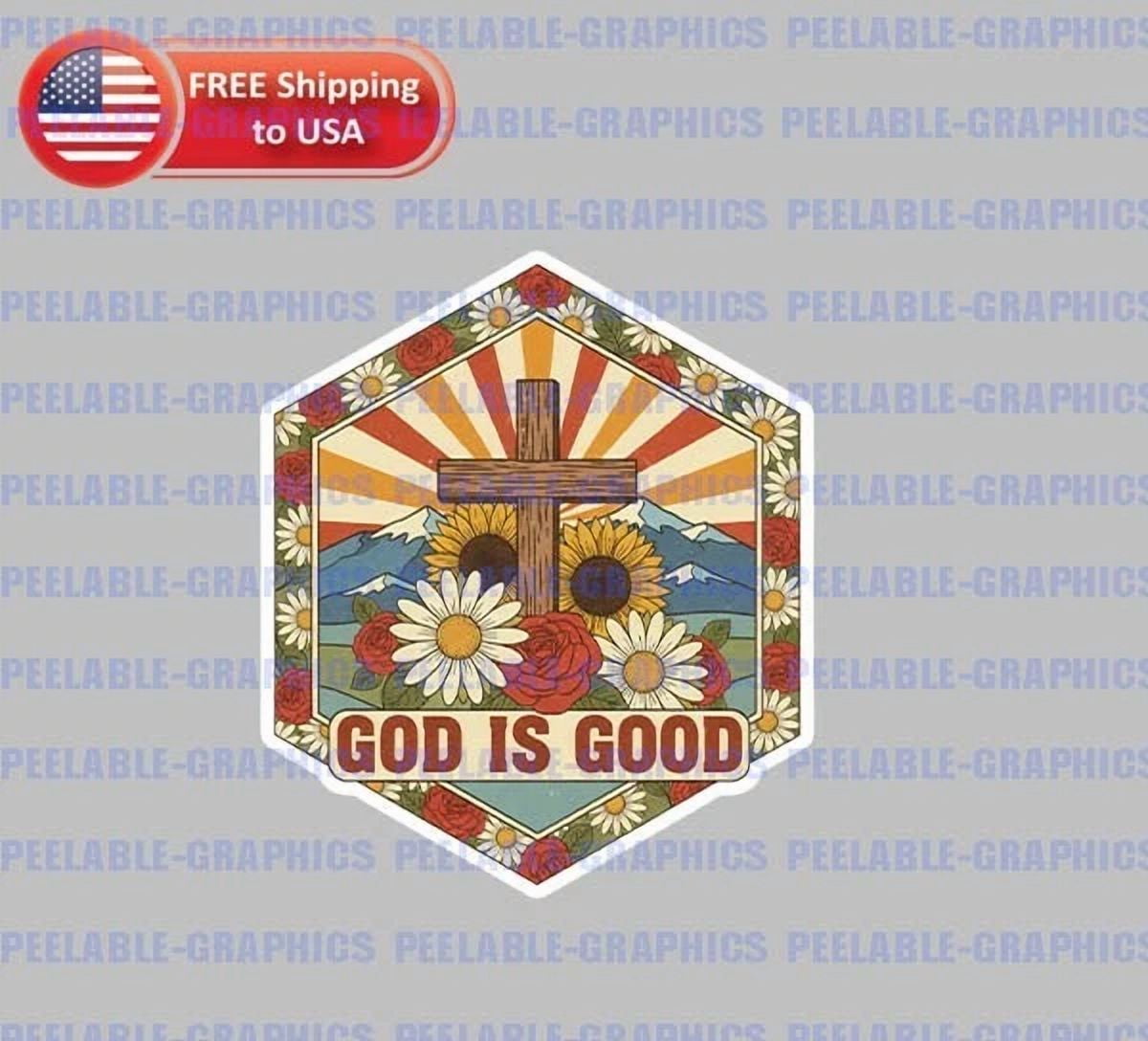 DOPASTICKER God Is Good Sticker Religious Christian Church Pray Blessed ...