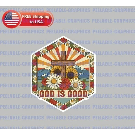DOPASTICKER God Is Good Sticker Religious Christian Church Pray Blessed ...
