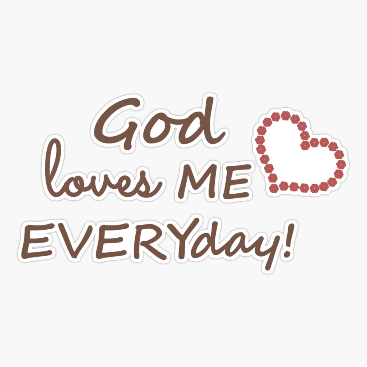 DOPASTICKER God Loves Me Everyday Sticker, Phone Sticker Car Stickers ...