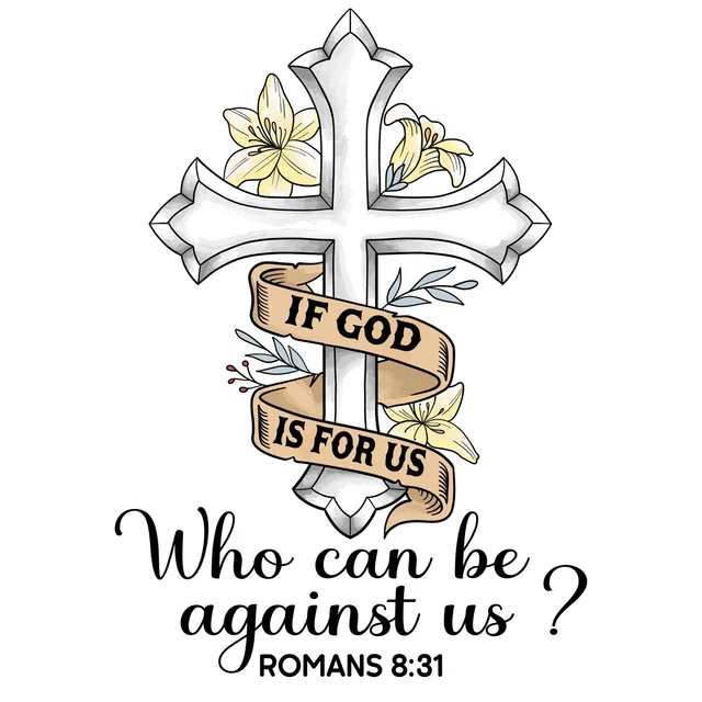 DOPASTICKER If God Is For Us Sticker Christian Verse Jesus God Romans ...