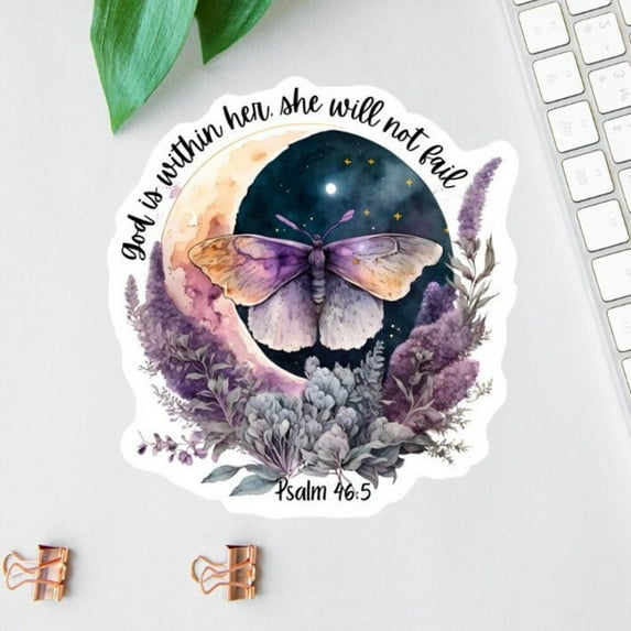 DOPASTICKER God Is Within Her Sticker, Affirmation Sticker, Clear ...