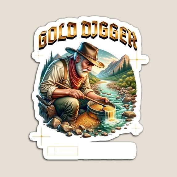 DOPASTICKER Gold Digger - Gold Panning - Gold Prospecting - Gold ...
