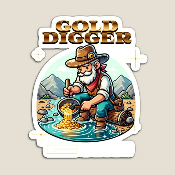DOPASTICKER Gold Digger - Gold Panning - Gold Prospecting - Gold ...
