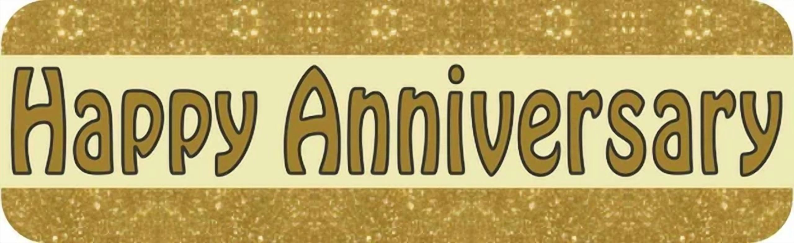 DOPASTICKER Gold Happy Anniversary Sticker Car Wedding Sticker Phone ...