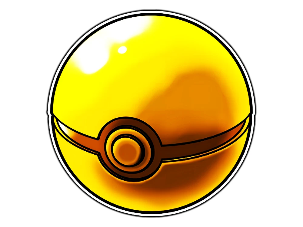 DOPASTICKER Gold Poke Ball Sticker Decal Phone Decal Water Bottle ...