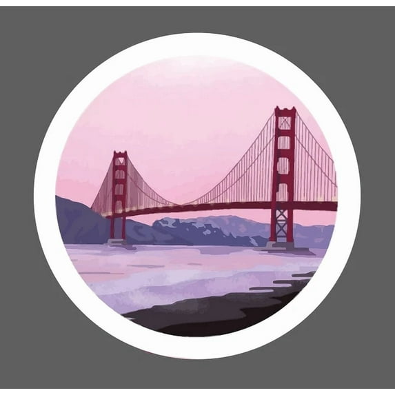 DOPASTICKER Golden Gate Bridge Sticker Cali California Sf Sticker Phone ...
