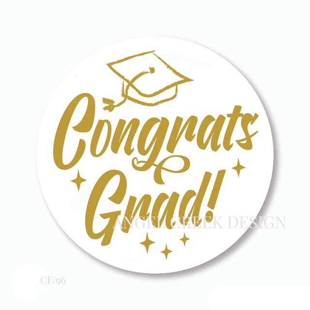 DOPASTICKER Golden Graduation Congrats Grad Scrapbook Stickers Phone ...