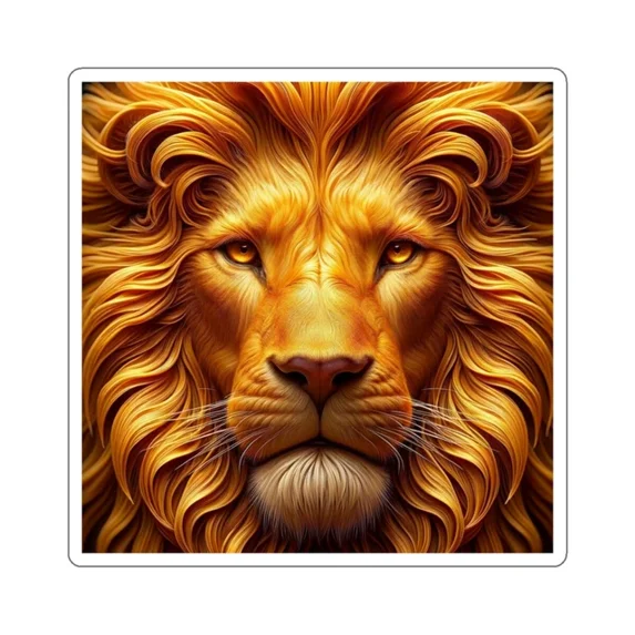 DOPASTICKER Golden Lion Majestic Realistic Art Decor Safari Animal ...