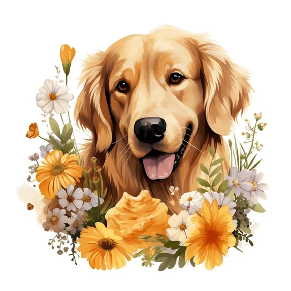 DOPASTICKER Golden Retriever Car Sticker Dogs Sticker Phone Sticker ...