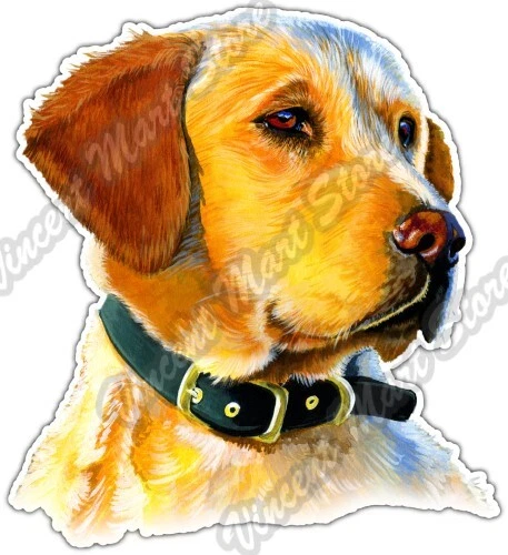DOPASTICKER Golden Retriever Dog Head Canine Pet Breed Car Sticker ...
