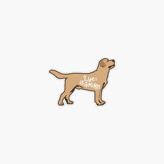 DOPASTICKER Golden Retriever, Life Is Golden Sticker, Phone Sticker Car ...
