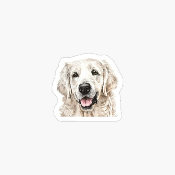 DOPASTICKER Golden Retriever Sticker - Sticker, Phone Sticker Car ...