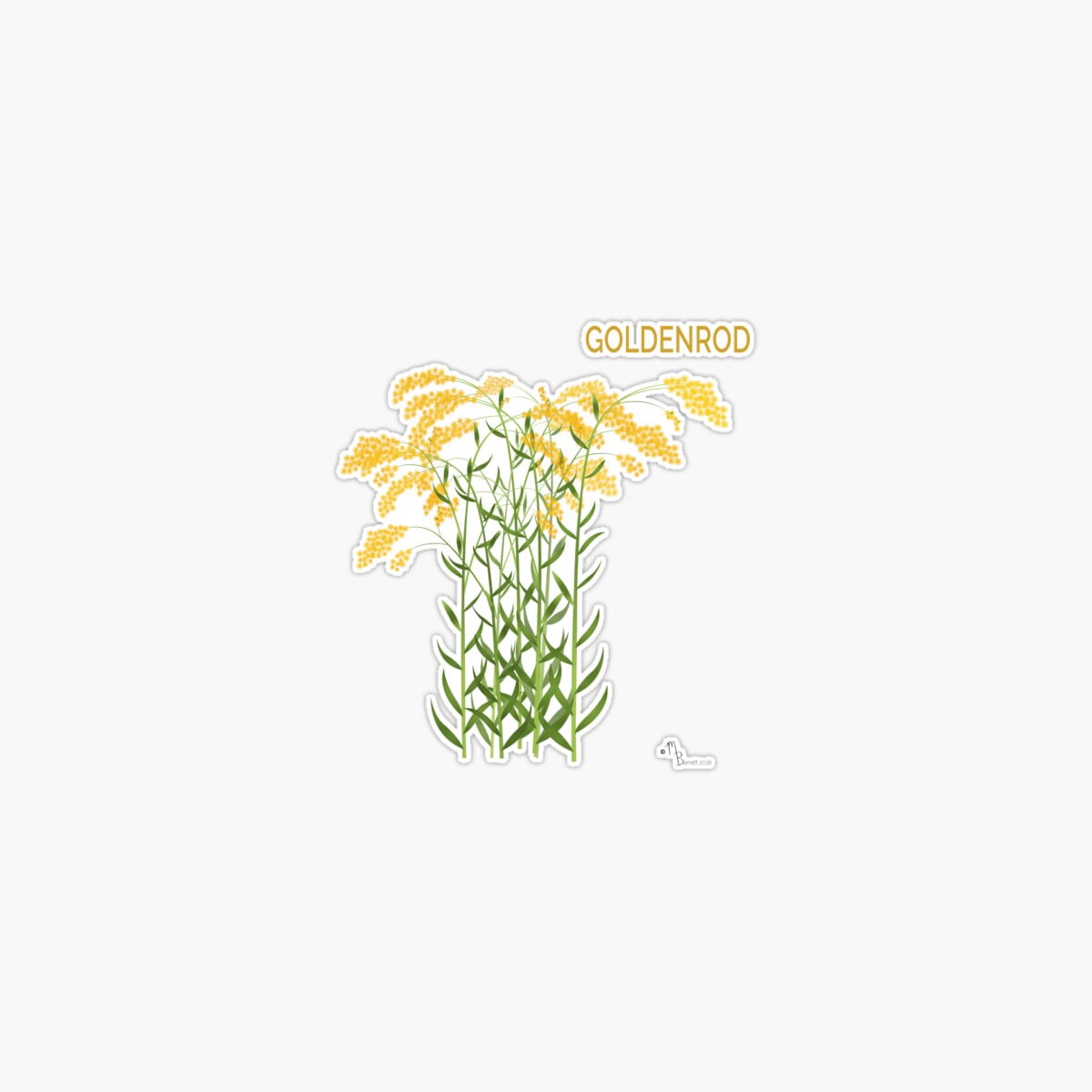 DOPASTICKER Goldenrod Sticker Phone Sticker, Latop Sticker, Lover Gift ...